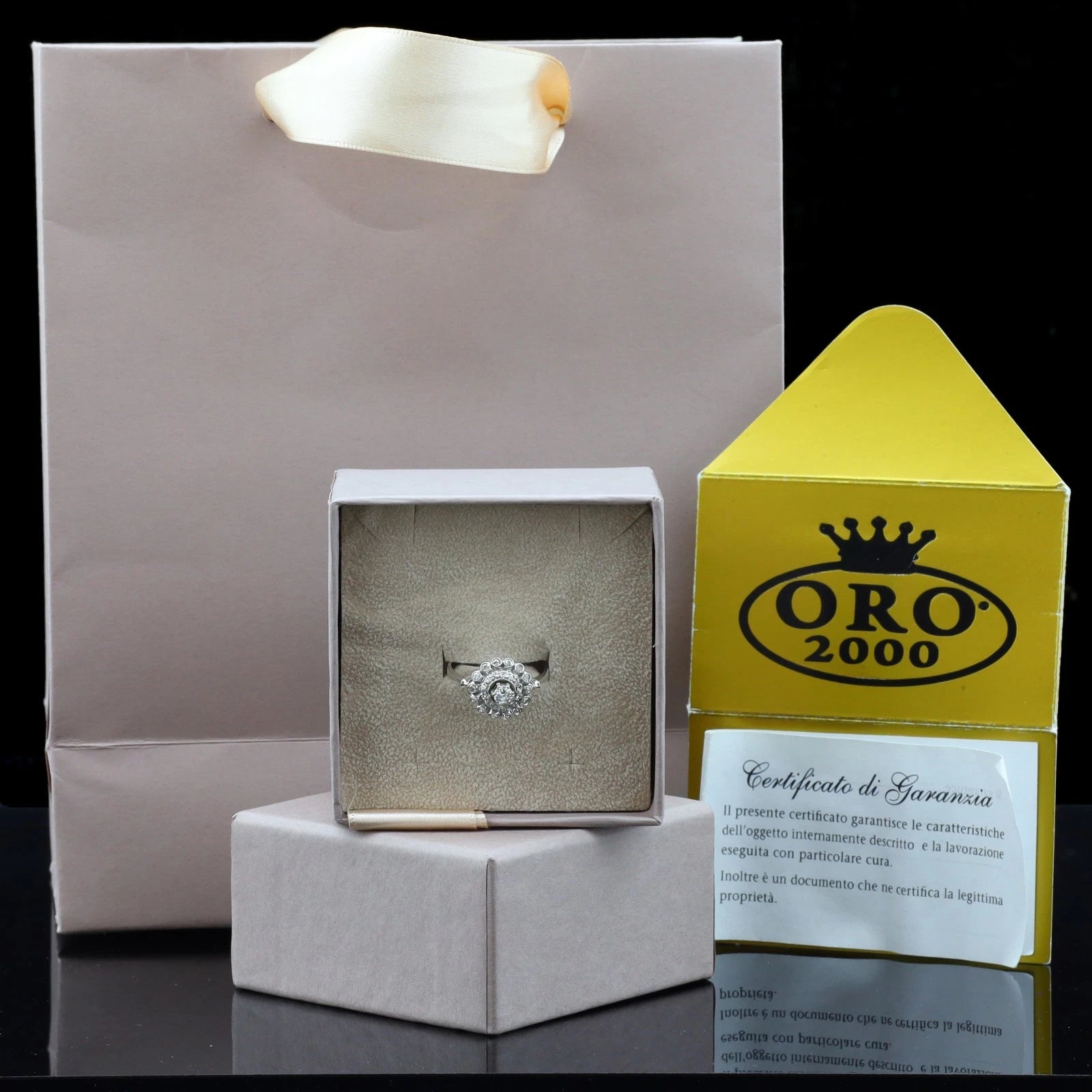 ANELLO VINTAGE IN ORO BIANCO 18 KT